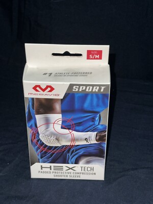 MCDAVID SPORT HEX TECH PADS PROTECTIVE COMPRESSION SHOOTER SLEEVE ELBOW ...