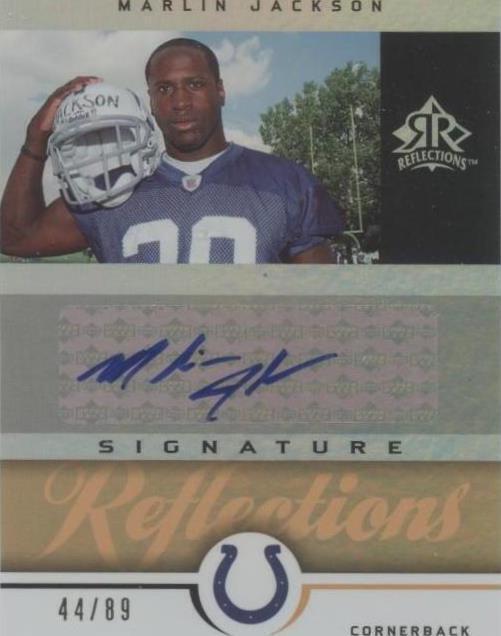 2005 Upper Deck Reflections - Signature Reflections Marlin Jackson #SR ...