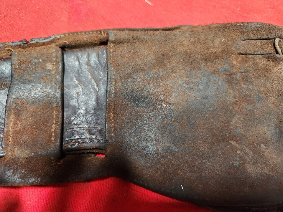rare Antique-old Western Style Double Loop HOLSTER Worn embossing ...