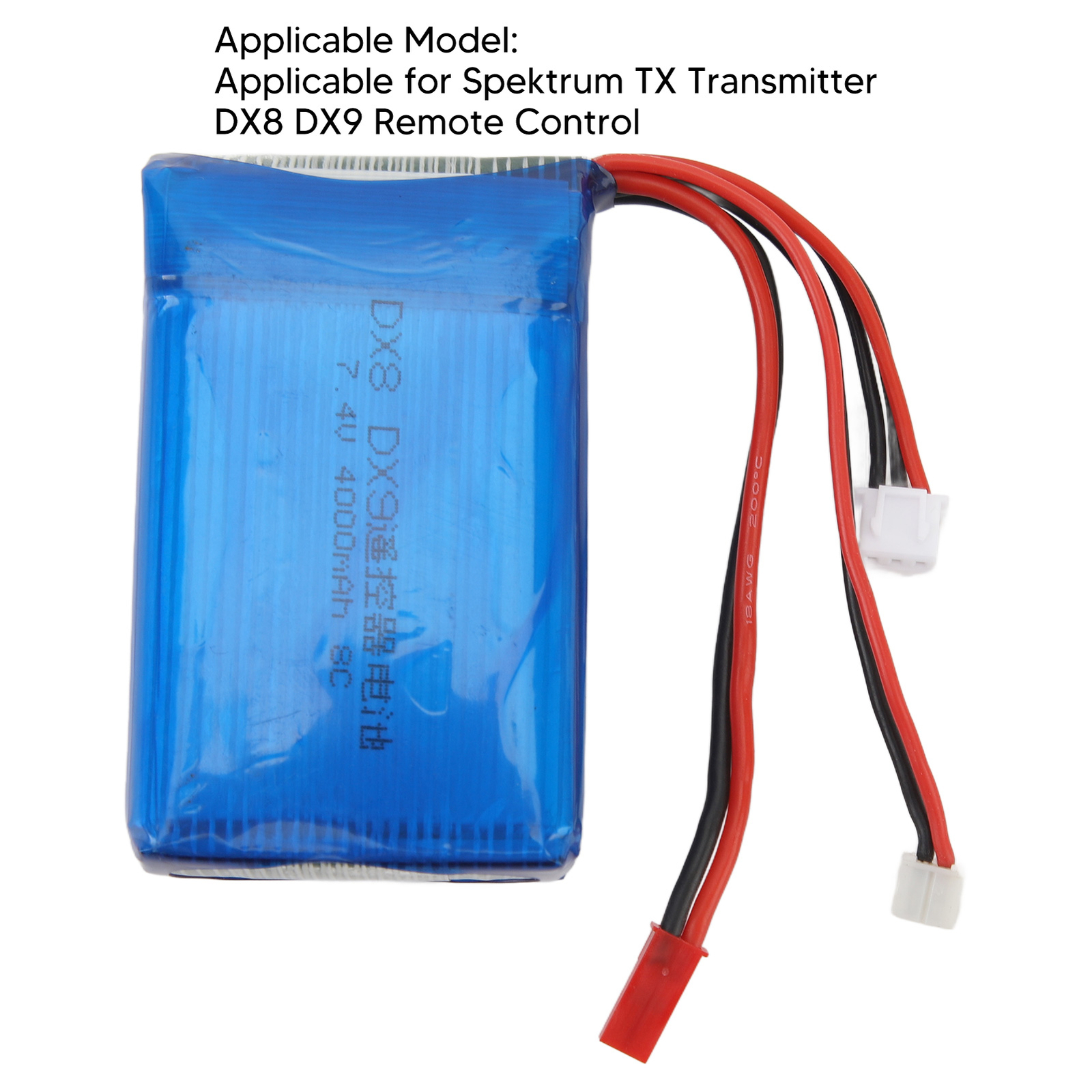 Neu 4000mAh 7.4V Battery For TX Transmitter DX8 DX9 Remote Control LS ...