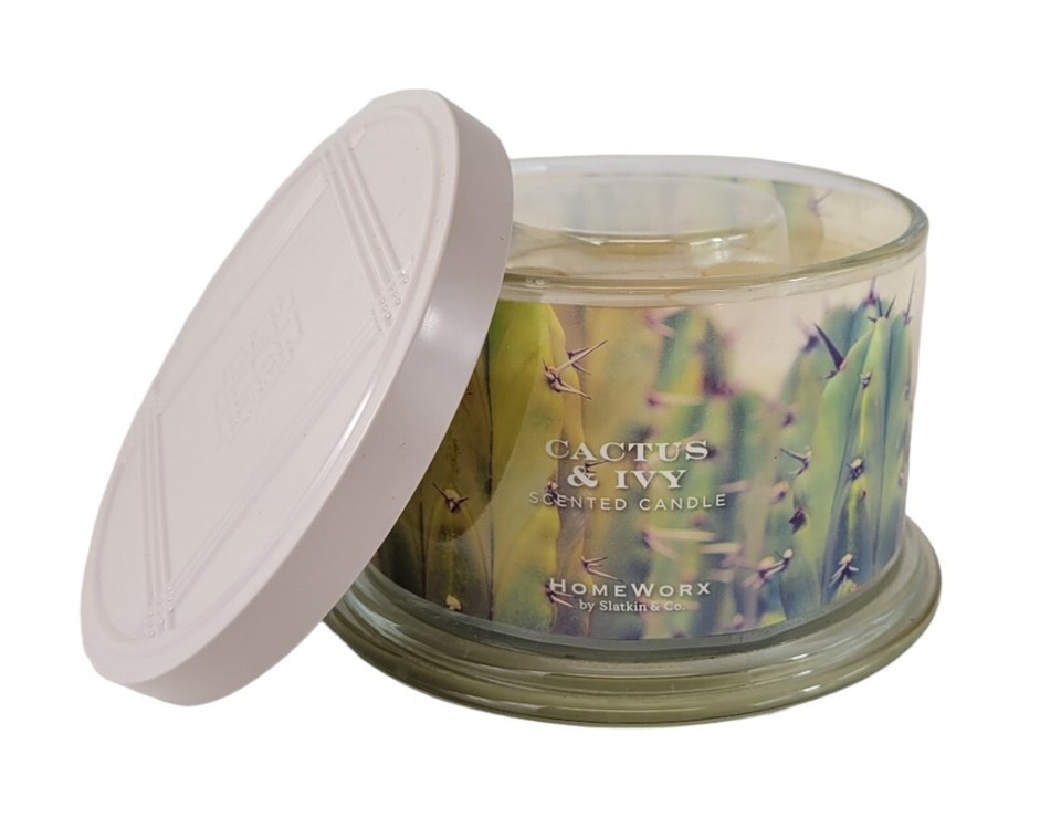Homeworx By Harry Slatkin CACTUS & IVY Multi Four Wick Candle 18 oz HTF ...