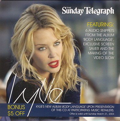 Kylie - The Sunday Telegraph - Body Language - CD | eBay