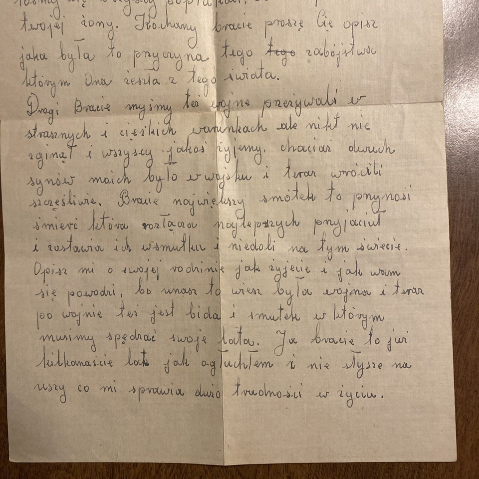 1946 Polish Letter from Poland to New Britain Connecticut CT Post WW2 ...