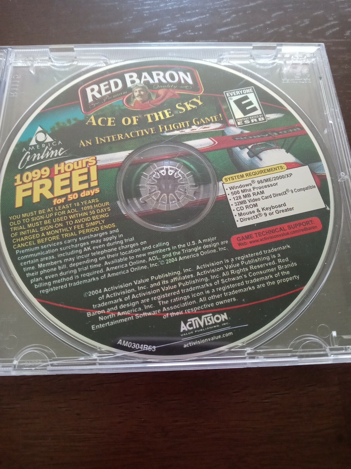 Red Baron ACE OF THE SKY PC CD-Rom 2004. Activision, America Online ...