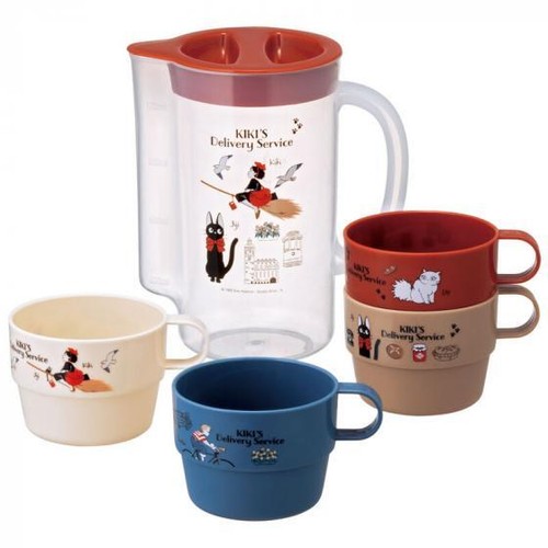 Kiki's Delivery Service Stacking 4 Cups & Jug Set Studio Ghibli Cup φ79 ...