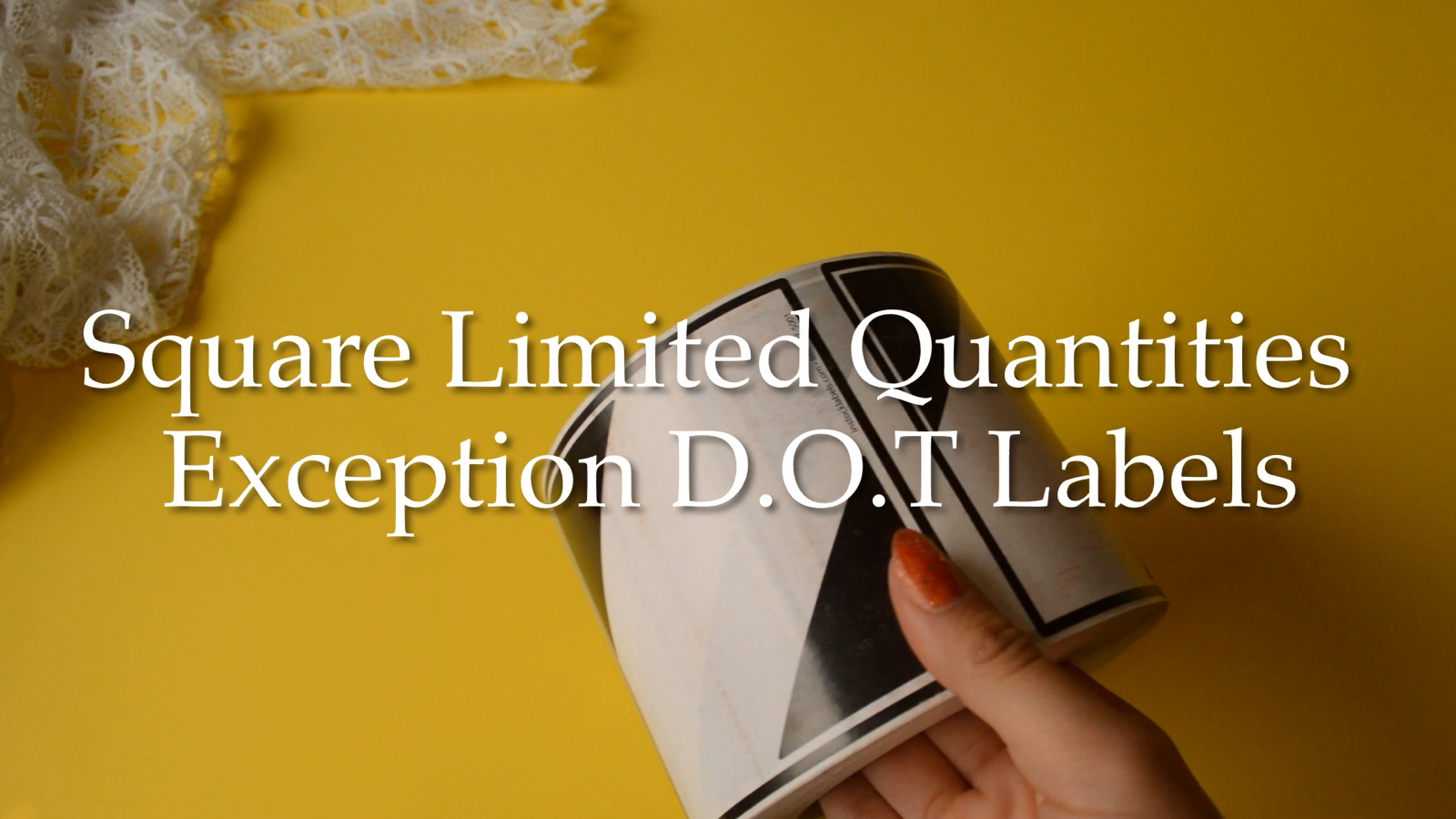 Blank DOT Limited Quantity Exception Stickers, 4 x 4 Inches Square, 500 ...