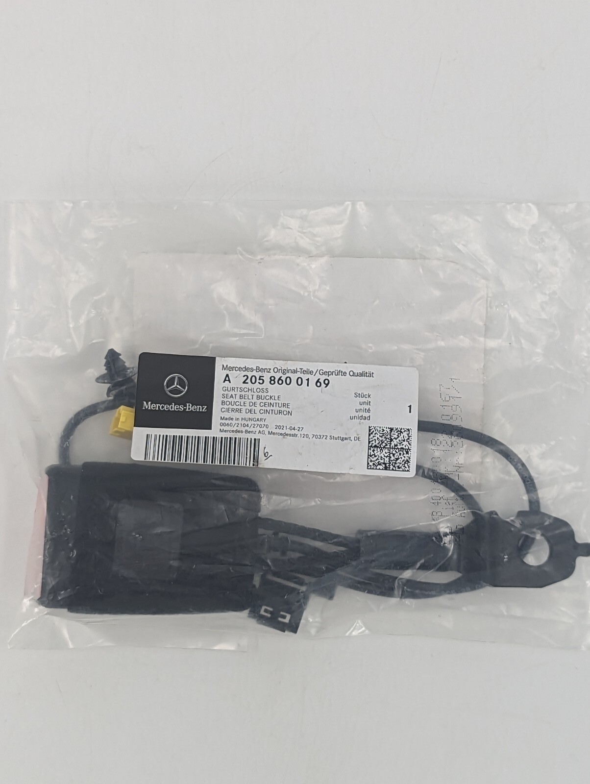 MERCEDES C220 BlueTEC S205 2015 RHD Seat Belt Buckle Front Left ...