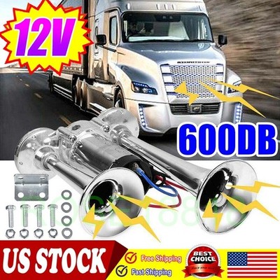 600DB 12V Electric Trains Horns Air Train Horn Kit for Truck Car Super ...