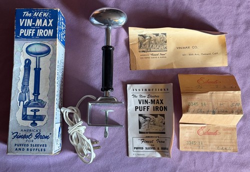 Vintage Vin-Max Puff Iron Model #2 with Instructions Tested Works | eBay