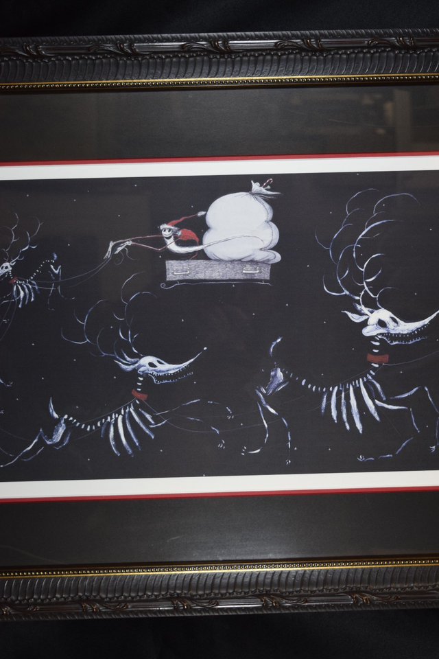 Disney Nightmare Before Christmas Print Tim Burton Concept Art Zero ...