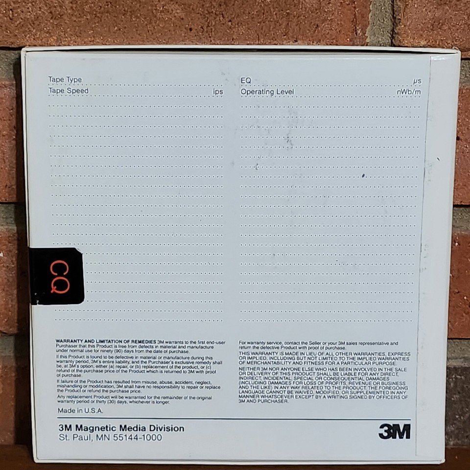3M Scotch 226 .25" reel to reel Master Recording Tape 1200' | eBay