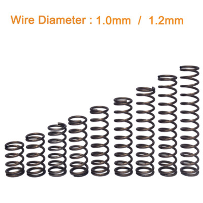 10Pcs Spring Steel Compression Small Springs Wire Dia 1.0mm 1.2mm ...