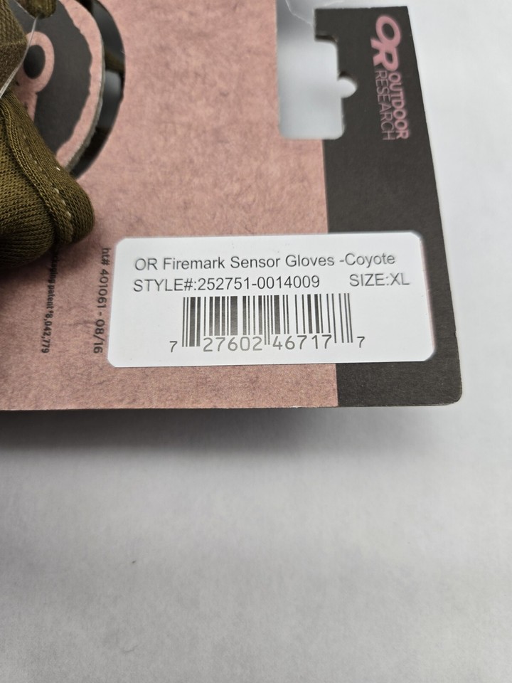 New Outdoor Research Firemark Sensor Gloves Extra Large Coyote Tactical ...