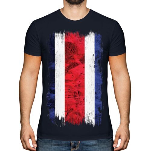 COSTA RICA GRUNGE FLAG MENS T-SHIRT TEE TOP COSTA RICAN SHIRT FOOTBALL ...