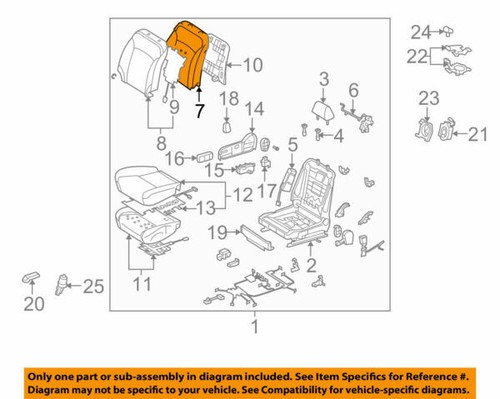 71551-53100 Toyota Pad, front seat back, rh(for separate type ...