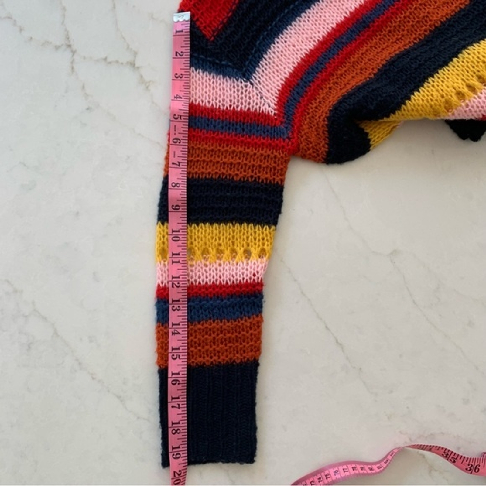 Moon & Madison Striped Knit Sweater Cropped - Gem