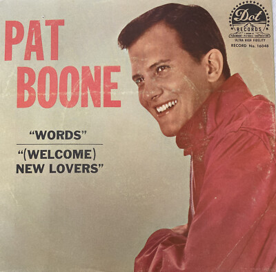 Pat Boone 45 Words / Welcome New Lovers DOT w/sleeve pop 1960 NM | eBay
