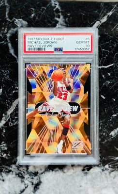 1997 SKYBOX Z-FORCE MICHAEL JORDAN RAVE REVIEWS PSA 10 | eBay