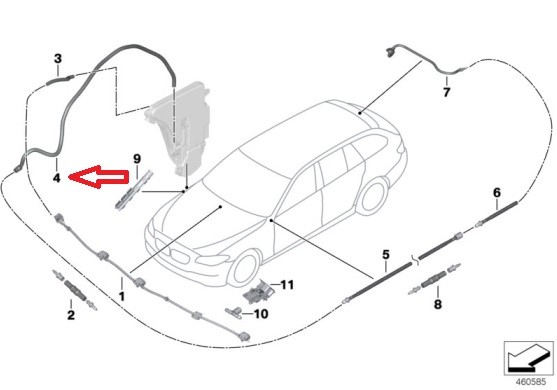 BMW Rear Window Cleaning System Hose 61677170200 | eBay