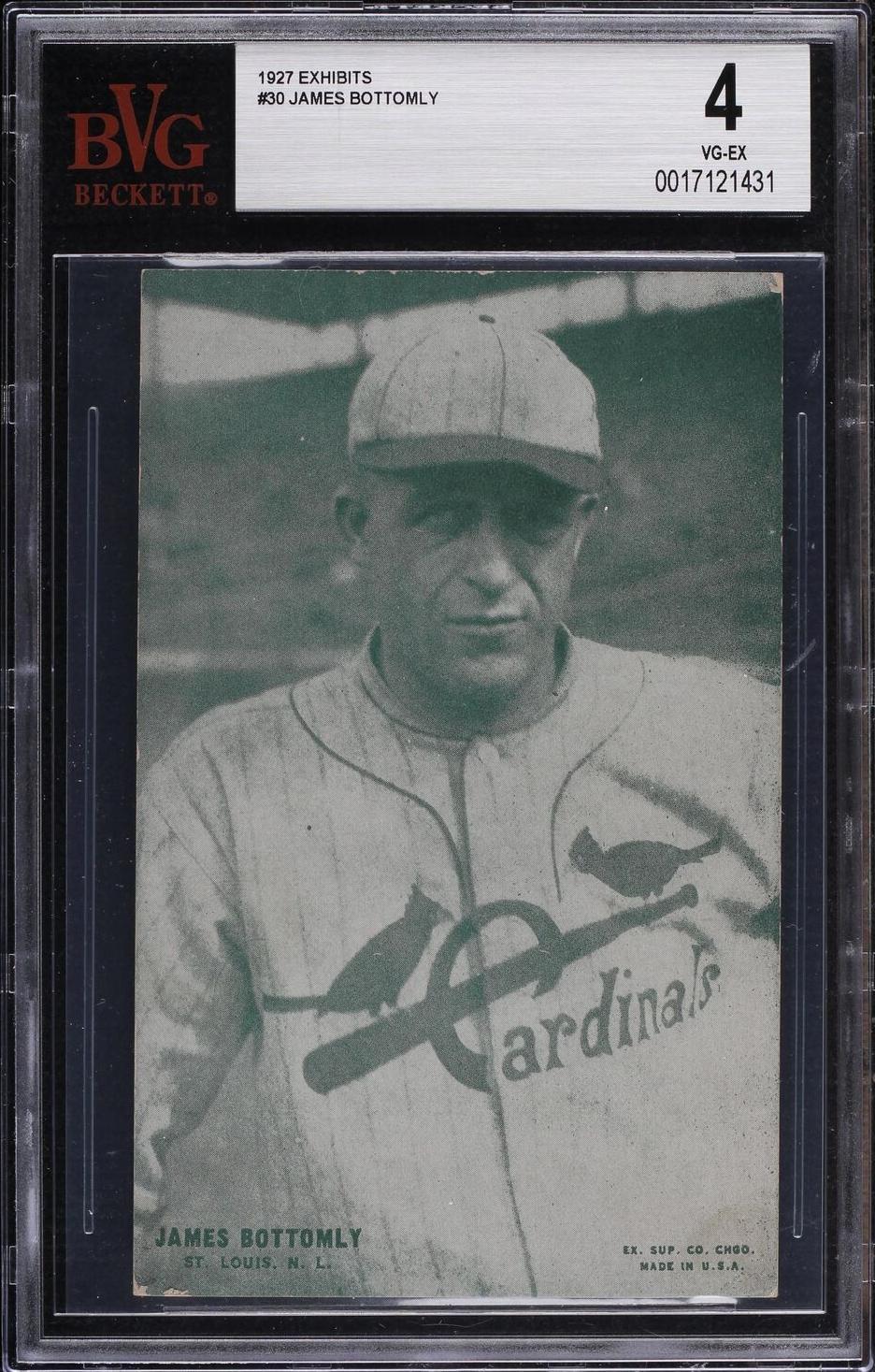 1926-29 Exhibits - Jim Bottomley, James Bottomly (RC) for sale online ...