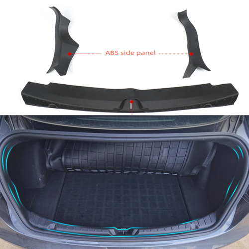 TESLA MODEL 3 Trunk Door Sill Guard and Trunk side corners 2020-2023 ...