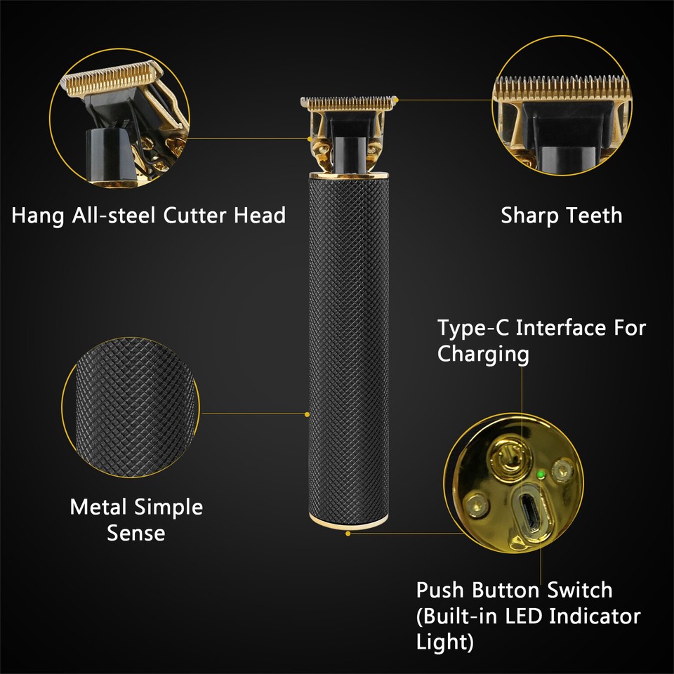 Professional Trimmer Barber Set with 4 Guide Comb for Men Trimming ...