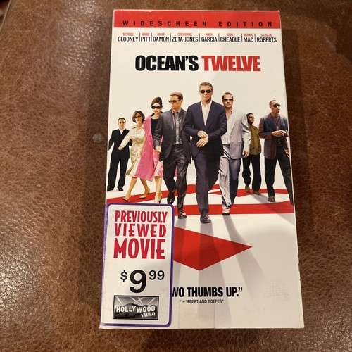 Ocean’s Twelve VHS 2005 Widescreen Edition, Late Era, Action Movie Tape ...