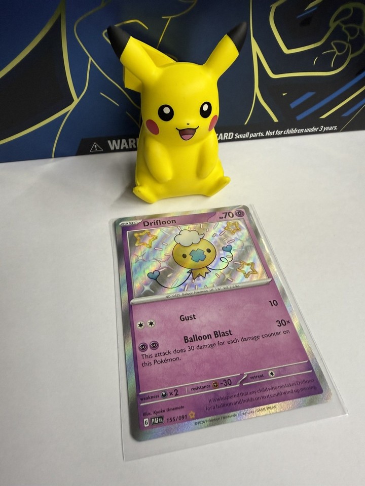 Drifloon 155/091 - Shiny Holo Rare - Paldean Fates Pokemon Card MINT ...