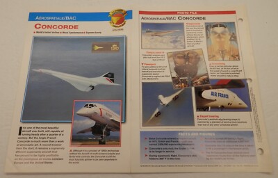 Concorde Supersonic Airplane Jet Spec Sheet Aircraft of The World ...