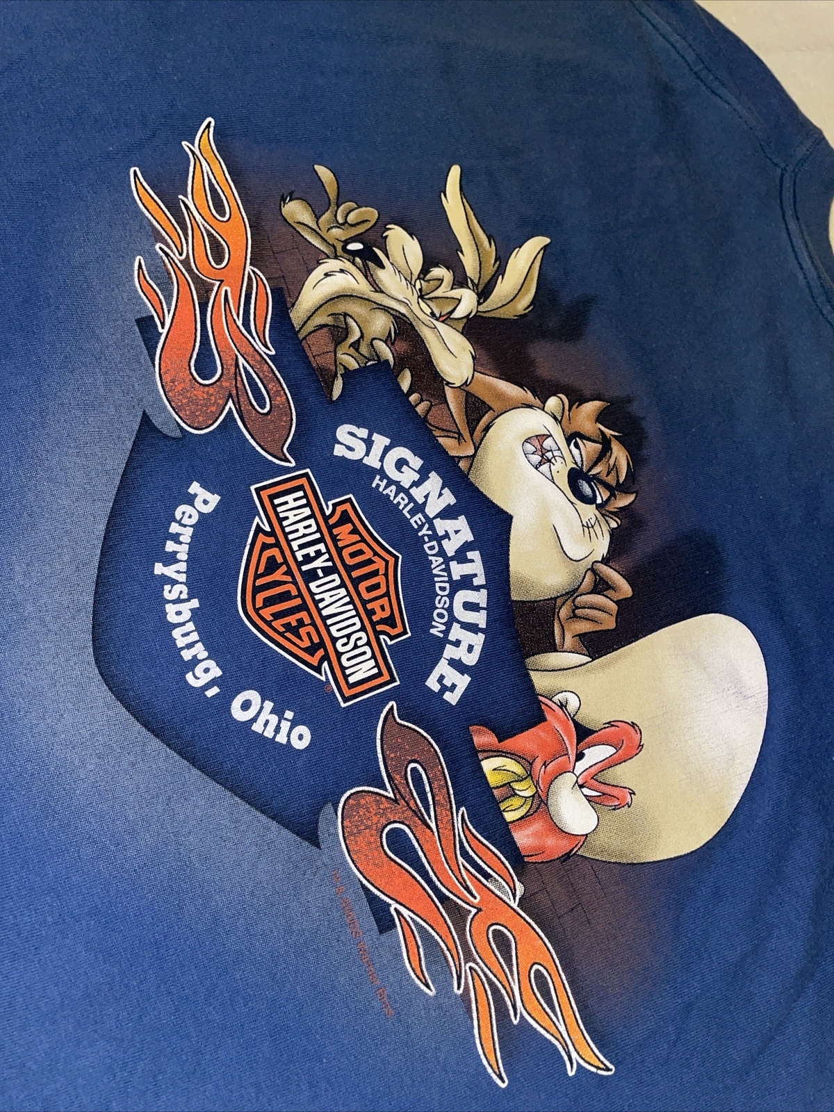 3 Looney Tunes Harley Davidson Shirt Mens Xxl Ruff Ri… - Gem