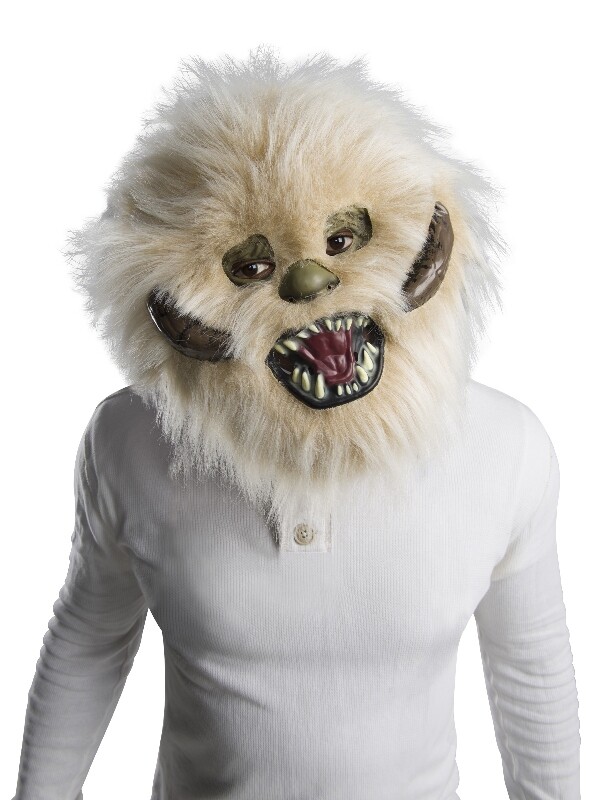 Wampa Furry Mask Official Star Wars Creature Hoth Faux Fur Wampas Mens ...