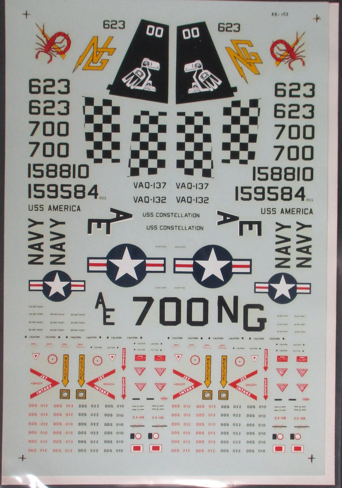 Super Scale 1/48th Scale EA-6B's Decal Sheet No. 48-153 | eBay