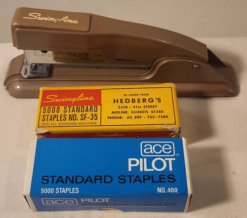 Vintage Mid Century Swingline Stapler Golden Bronze with Over 5000 ...
