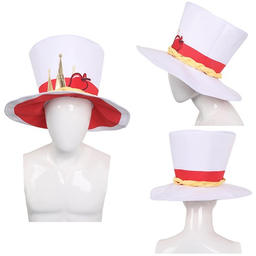 Anime Hazbin Lucifer Cos Hotel Cap Adult White Top Hat Party Costume ...