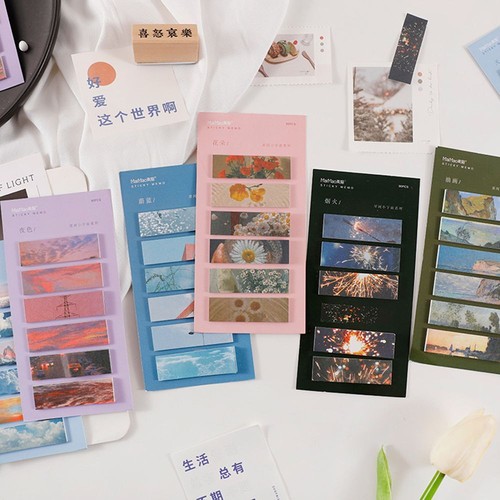 Sunset Cloud Indexes Sticky Notes Stationary Stickers Memo Pads Office ...