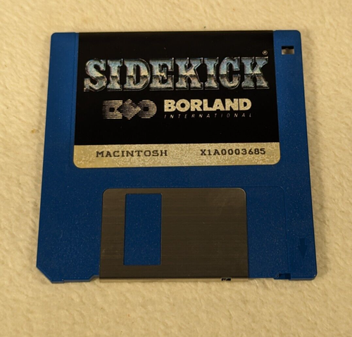 Vintage 1984 Apple Macintosh Sidekick Borland 3.5" Floppy Disk | eBay
