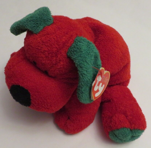 Ty Pluffies Jingles Red Green Dog 2006 New 8" with tags 8421320820| eBay