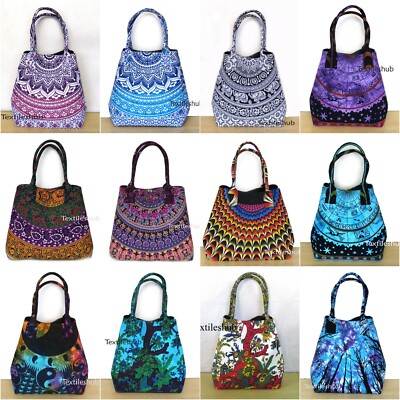 Vintage Indian Handmade Women's Handbag Shopping Shoulder Purse Tote ...