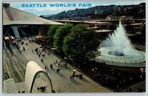 SEATTLE WORLD'S FAIR CENTURY 21 EXPOSITION FOUNTAIN SEATTLE WA POSTCARD ...