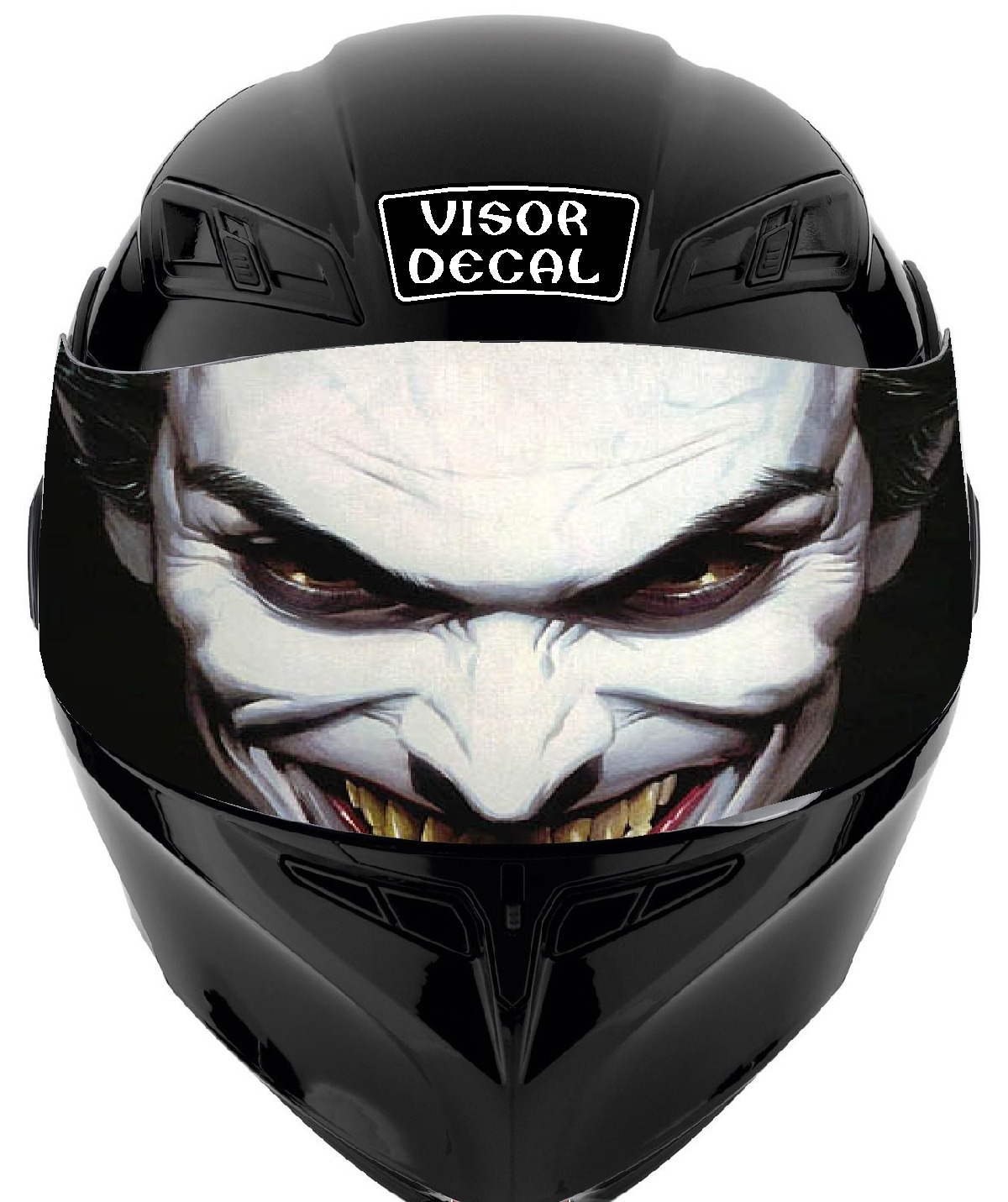 V16 Evil Clown VISOR TINT DECAL Helmet UNIVERSAL Fits All Sport Bike ...