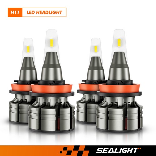 SEALIGHT H11 LED Headlights Kit Low Beam Bulb Super Bright 6500K Cool ...