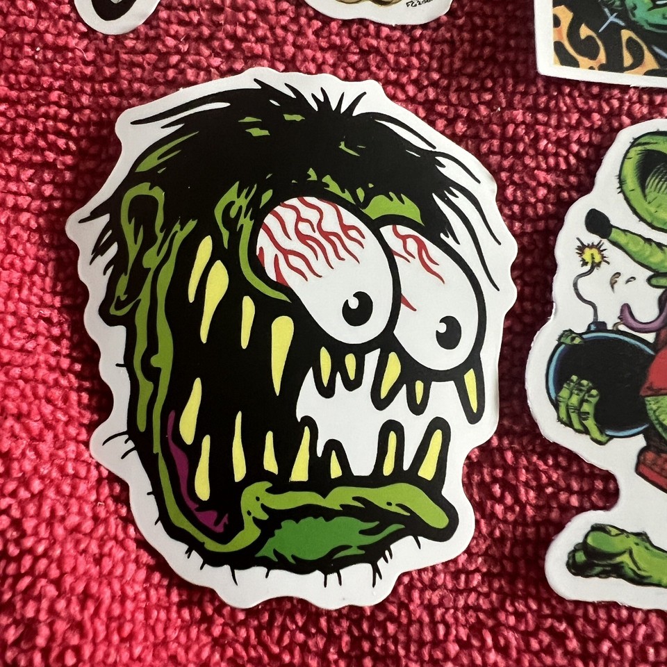🔥 7 Rat Fink Mouse Ed Big Daddy Roth Hot Rod Art Vinyl Decal Sticker ...