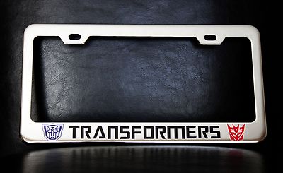 TRANSFORMERS License Plate Frame - Chrome Plated Metal | eBay