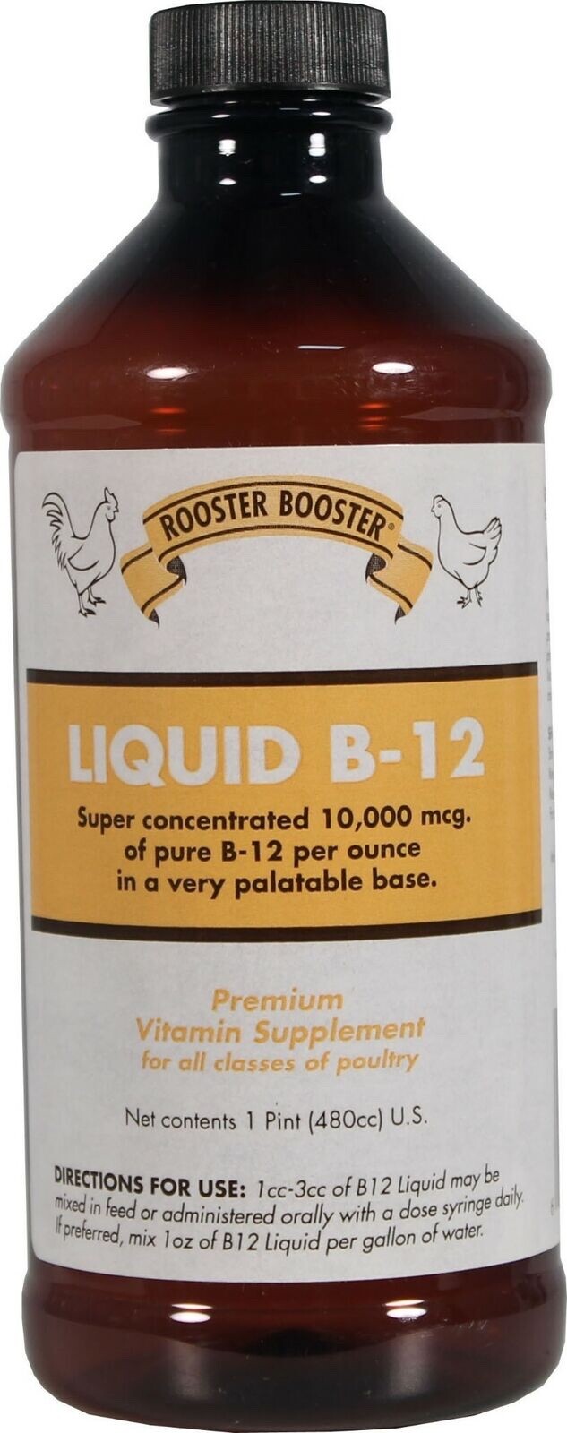 Liquid B-12 Rooster Booster Premium Supplement + Vitamin K For All ...