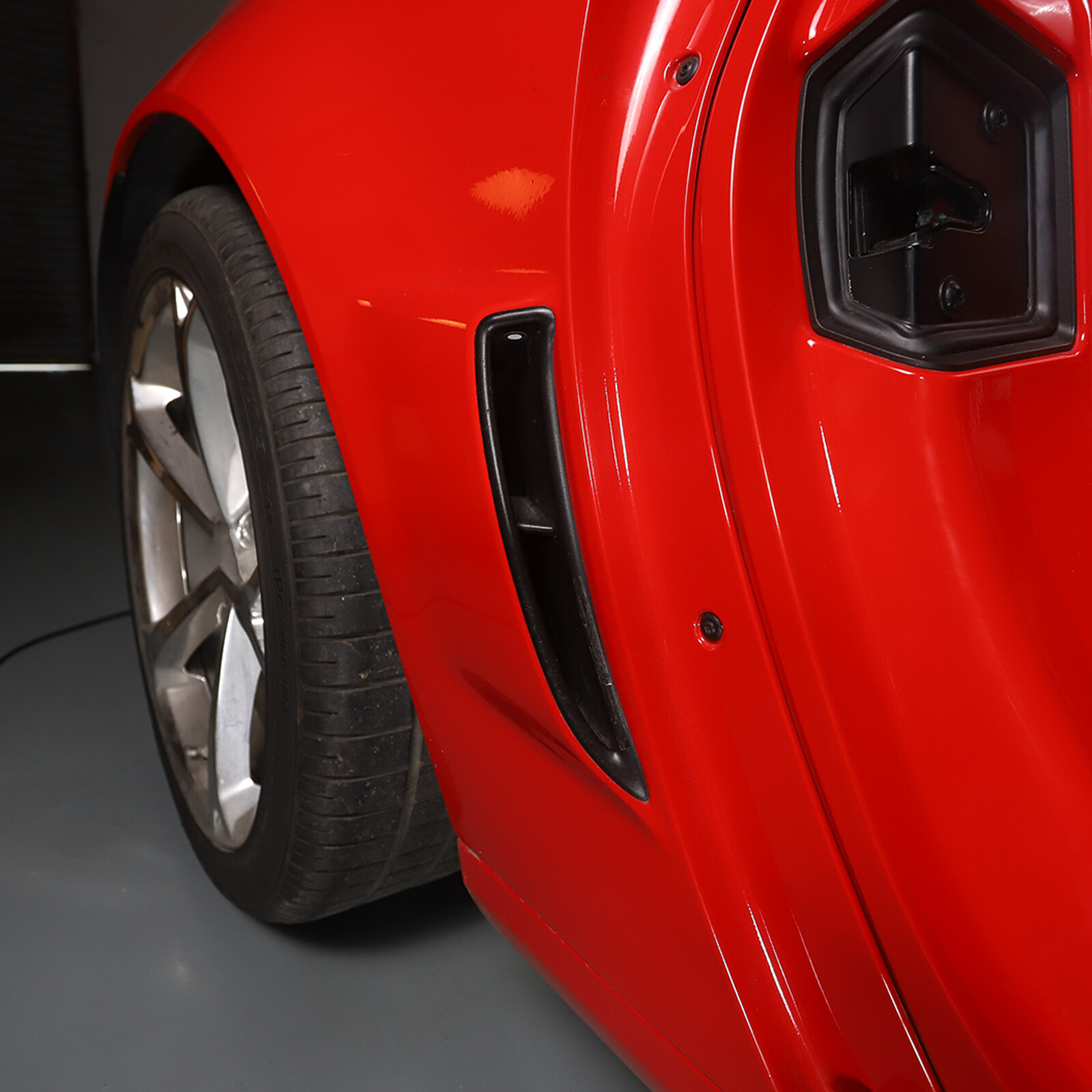 Black Rear Side Fender Vents Air Duct Spoiler Trim For Corvette C6 2005 ...