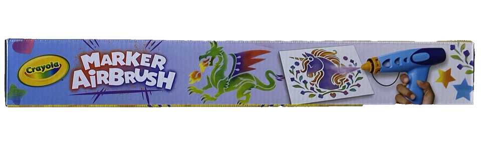 Crayola Marker Airbrush Spray Art Kit, With Markers and Stencils - 40 ...