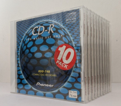 Pioneer RDD-74B Audio CDR 10 PACK CD-R Recordable Audio Compact Disc ...