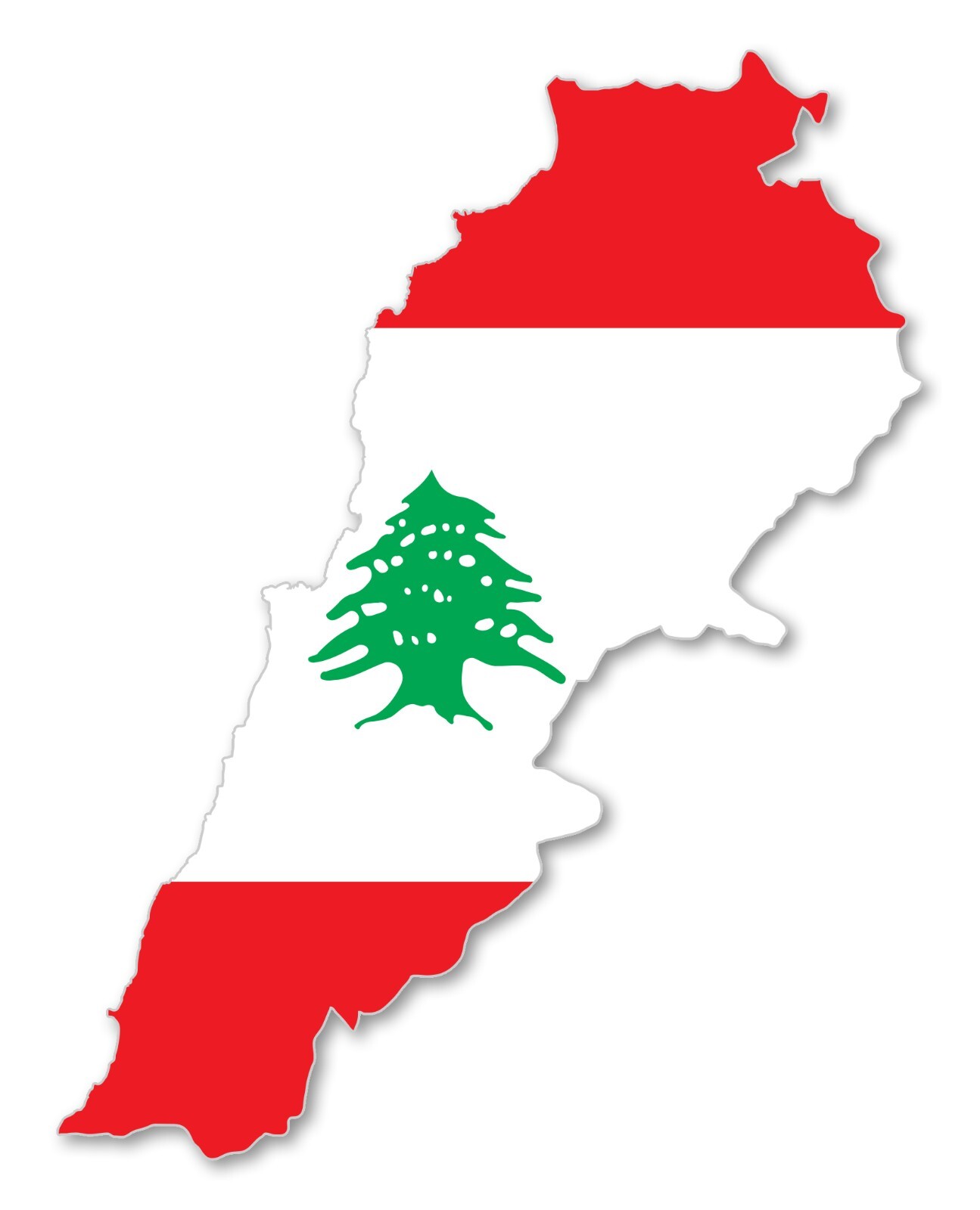 Lebanon Map Outline
