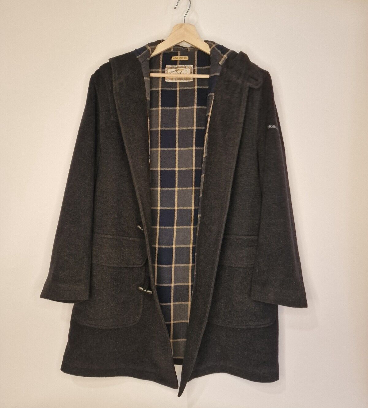 Vintage Thomas Burberry Duffle Toggle Dark Gray Wool … - Gem