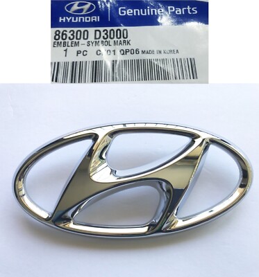 Front Grille Emblem Tucson 2016-17-18-19-20-21 Genuine Hyundai H Mark ...